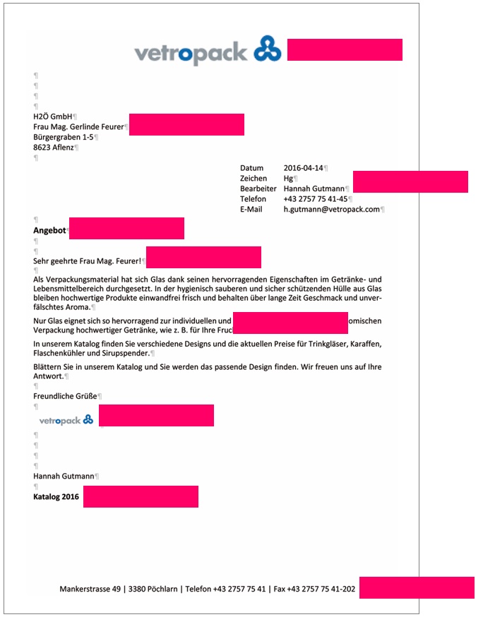 Briefteile erkennen und benennen L 3.1 | H5 Exercise